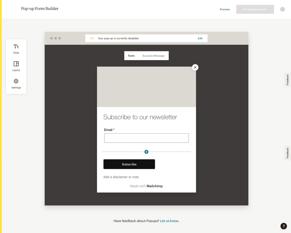 Mailchimp pop-up formulár vo Wordpresse? - Websupport Blog